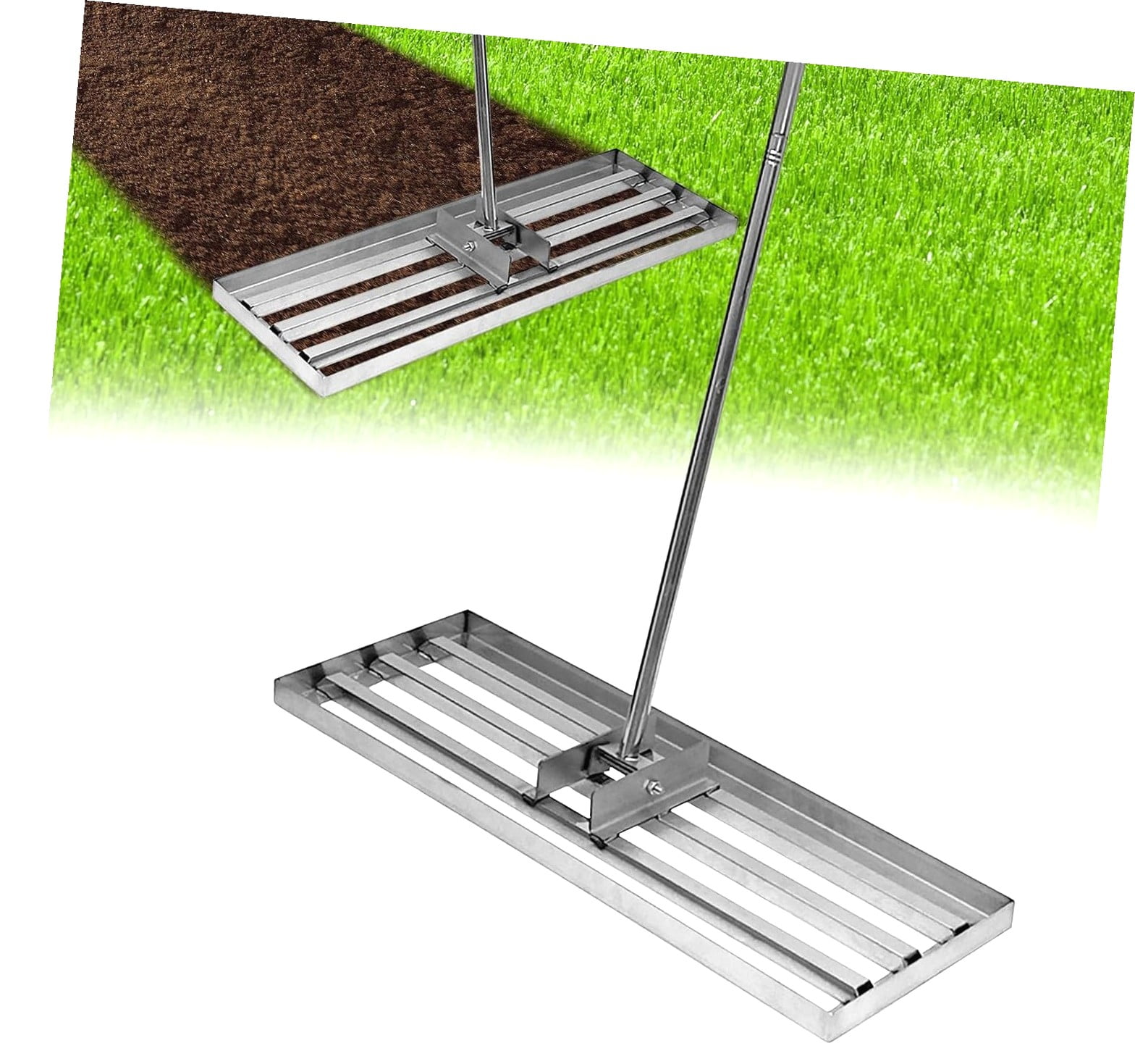 Hyjoy Lawn Leveling Rake, Steel Soil Leveling , Yard Dirt Leveling Rake ...