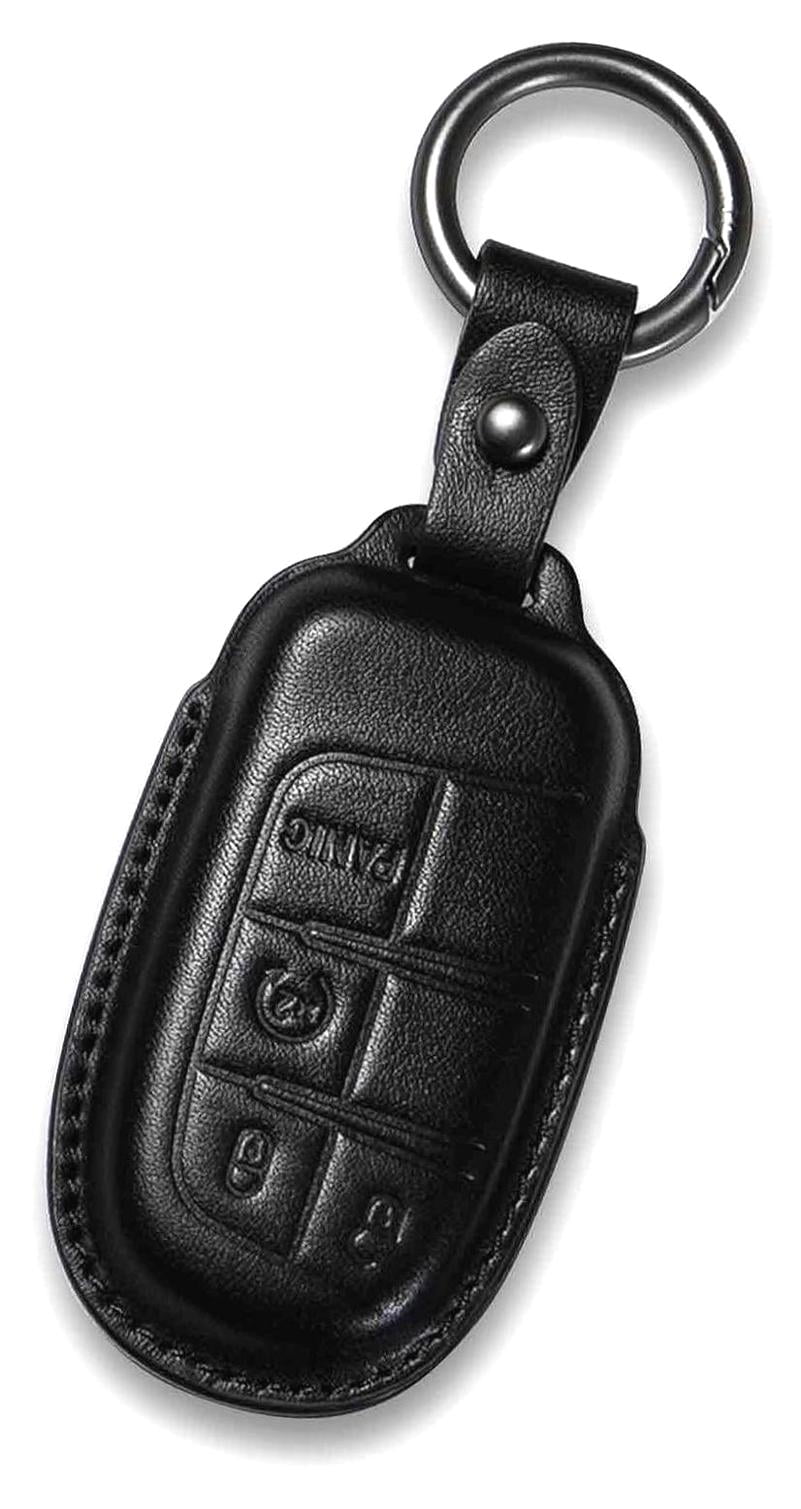 Hyjoy Leather Key Fob Cover with Keychain Holder for Grand Cherokee 300 ...