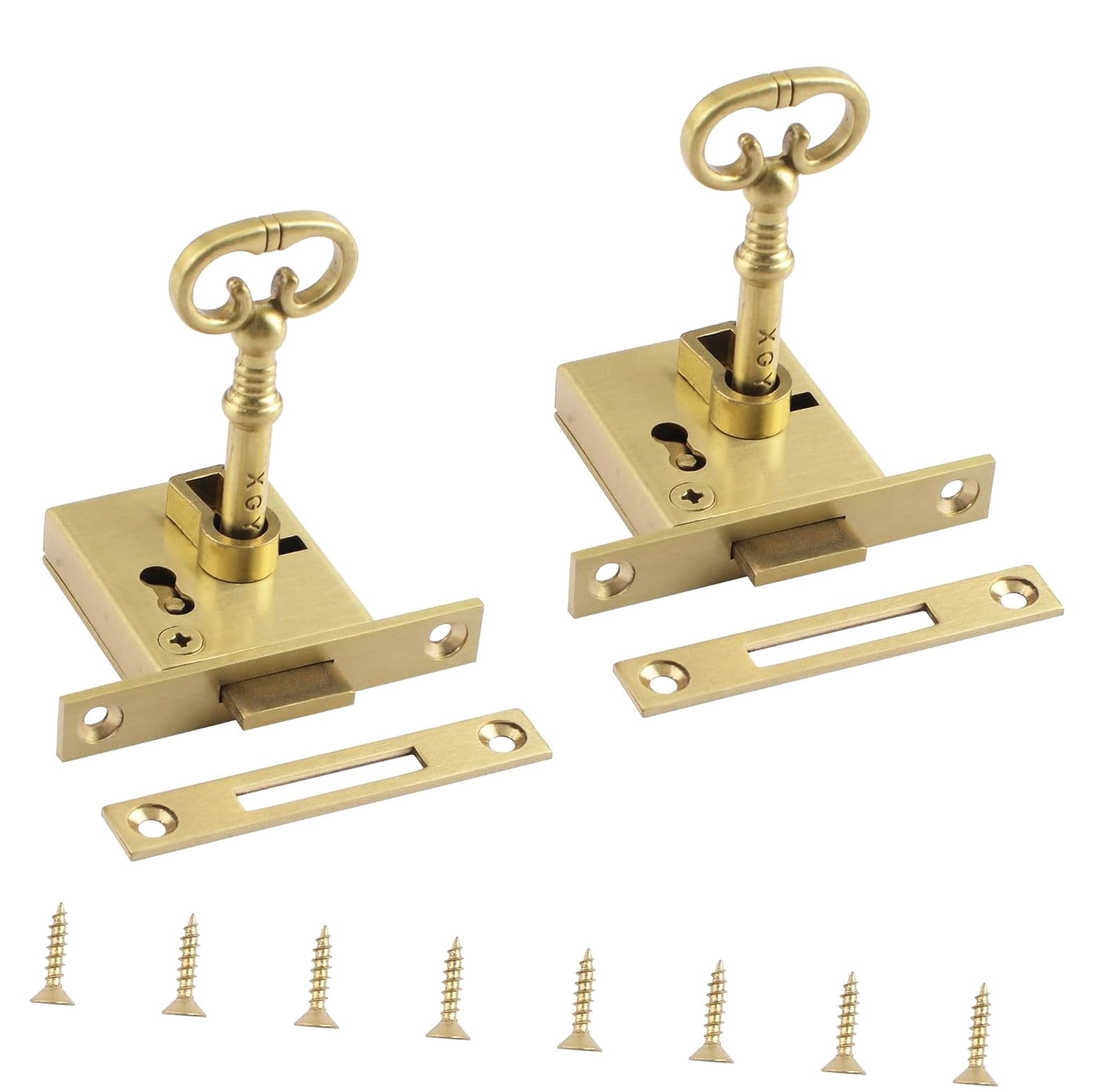 Hyjoy Lock with Key 2Pcs Cabinet Lock Set for Right-Hand Door Retro ...