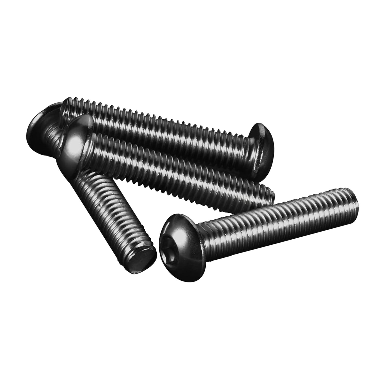 Hyjoy M6*40 Button Cap Screws, Carbon Steel, Hex Drive, Full Machine ...