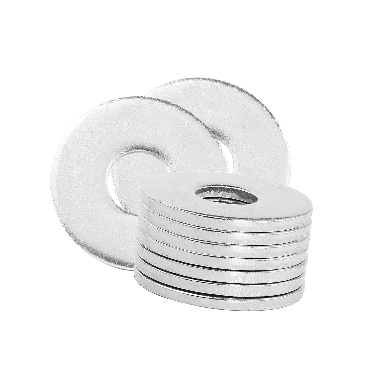 Hyjoy M6 Steel Flat Washers - 18mm Outer Diameter, 304 (18-8) Steel ...