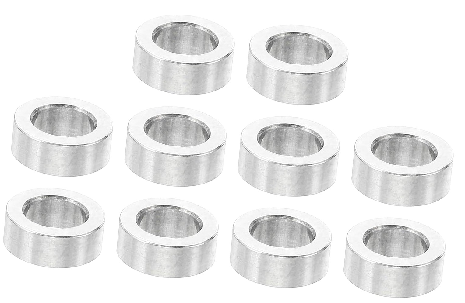Hyjoy M6 Steel Spacers, 10 Pcs Metal Spacer Steel 6.2mm ID 10mm OD 6mm ...
