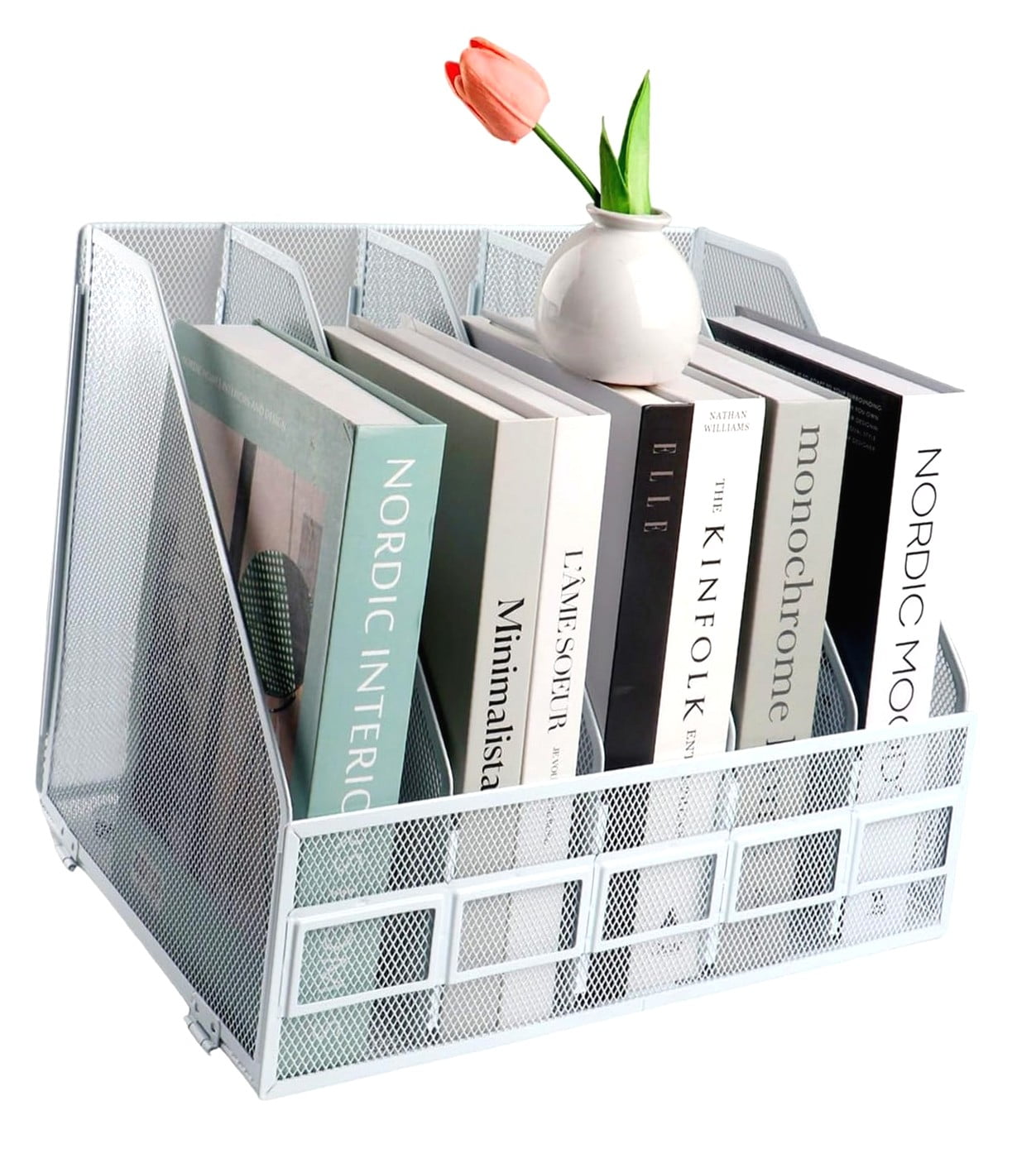 Hyjoy Metal Desktop 5 Sections Document Holder Office File for Desk ...