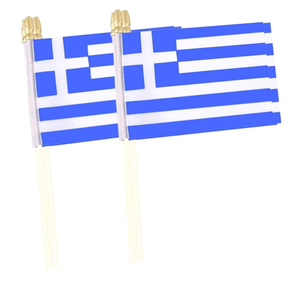 Hyjoy Mini Greece Flags on Sticks, 4x6 Inch, Pack of 12 - Walmart.com