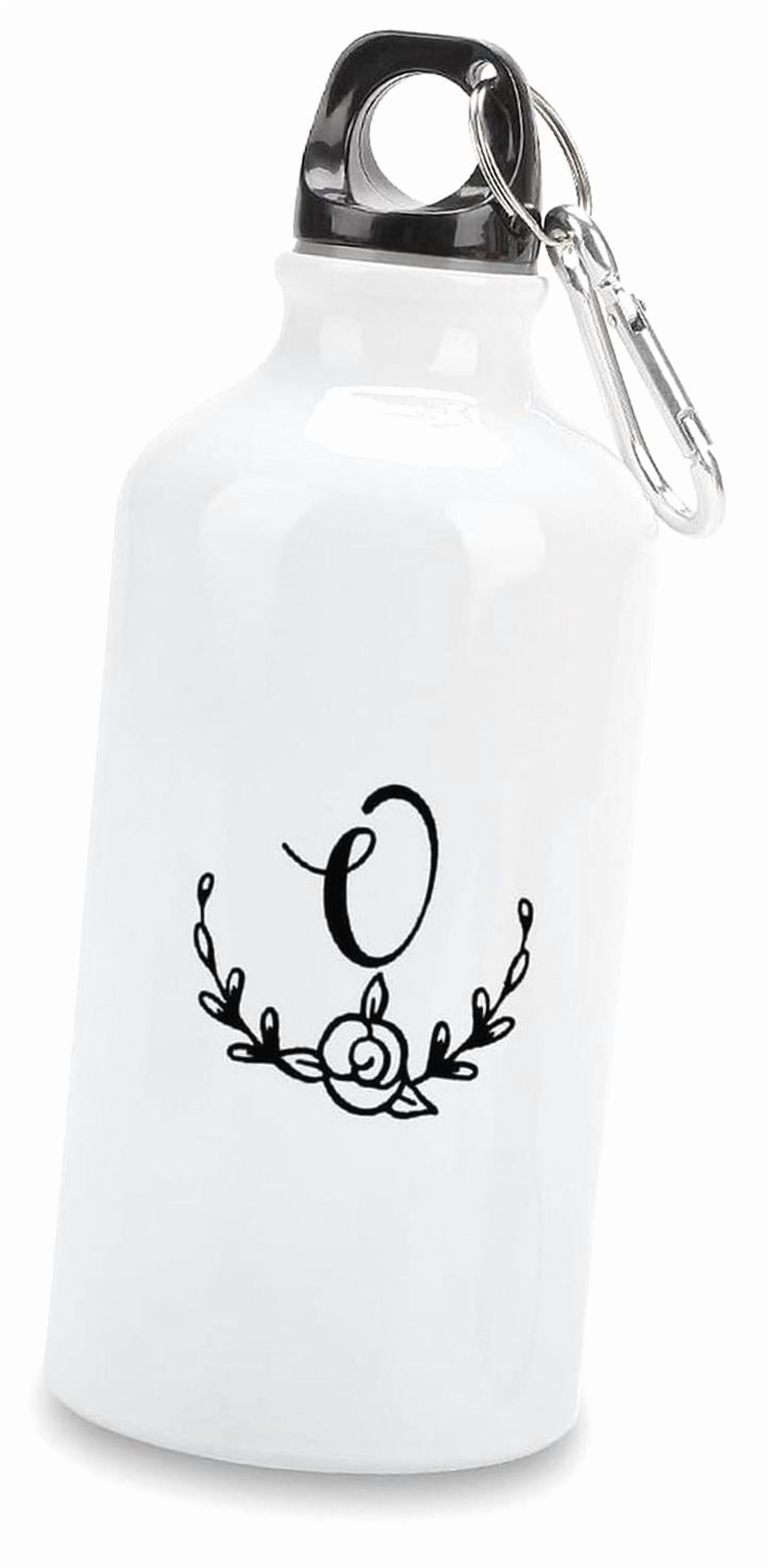 Hyjoy Monogram Letter Initial O Portable 14 oz Steel Leakproof Cycling ...