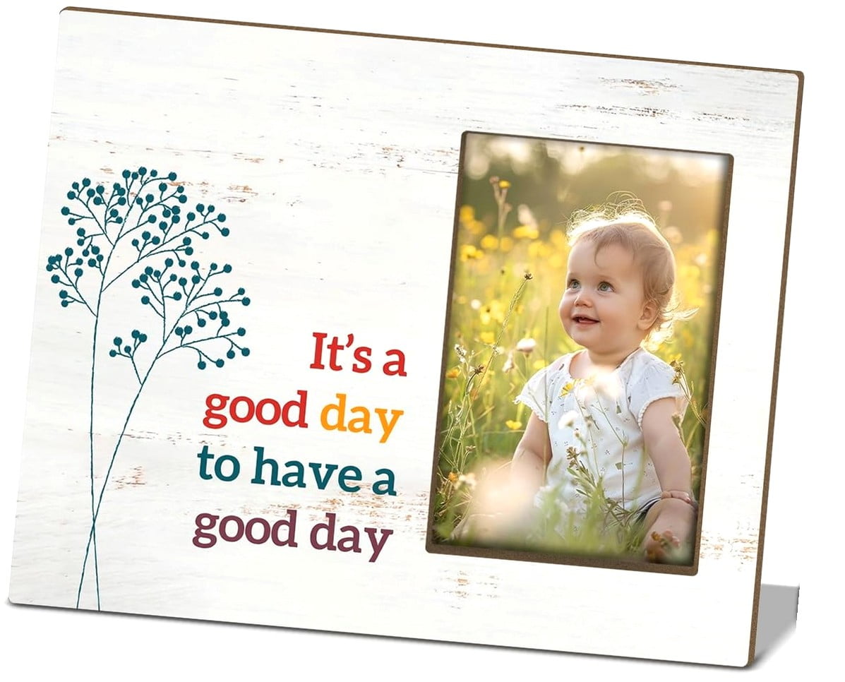 Hyjoy Motivational It'ood Day Wood Frame, For 4x6 with Stand for Wall ...