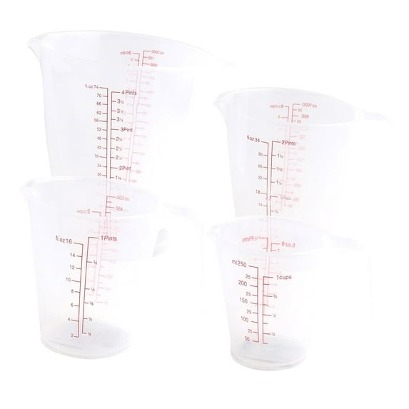 Hyjoy Multi-Purpose Measuring Cup Set 1/2/4/8 Cup Unbreakable Plastic ...
