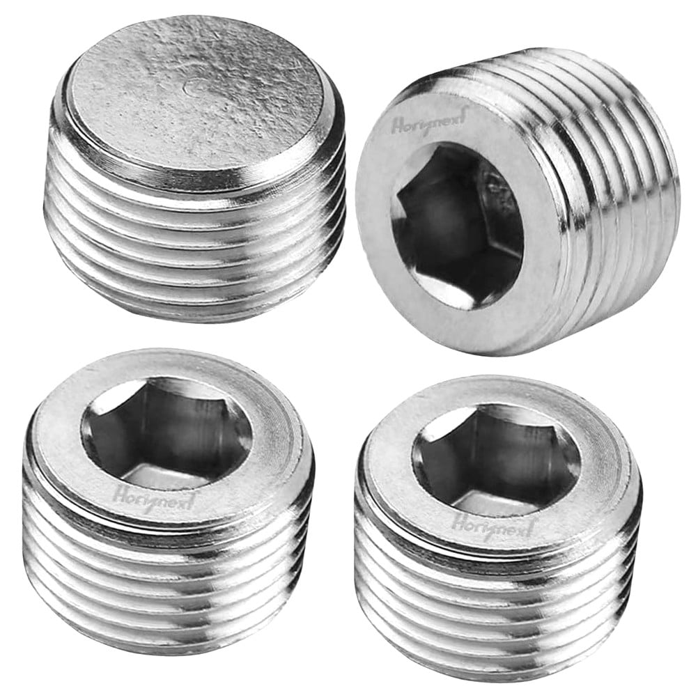 Hyjoy NPT 1/8 Steel 304 Male Thread Internal Pipe Plug, adapts tube to ...