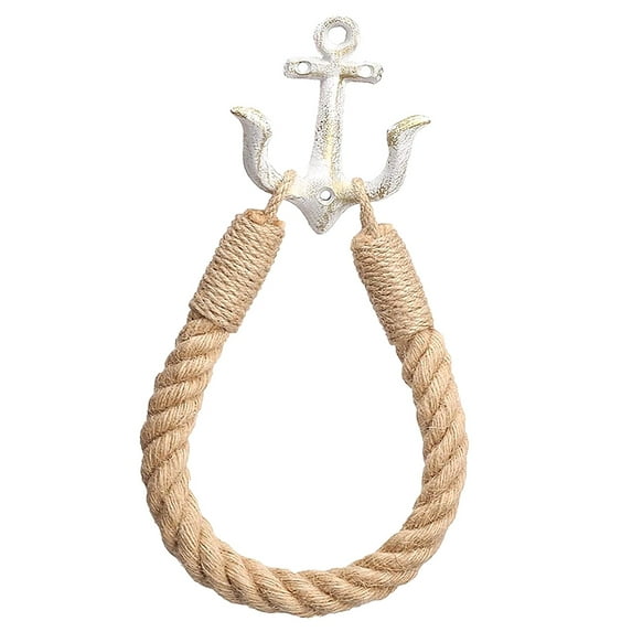 Hyjoy Nautical Rope Toilet Paper Holder Wall-Mounted Nautical Toilet ...