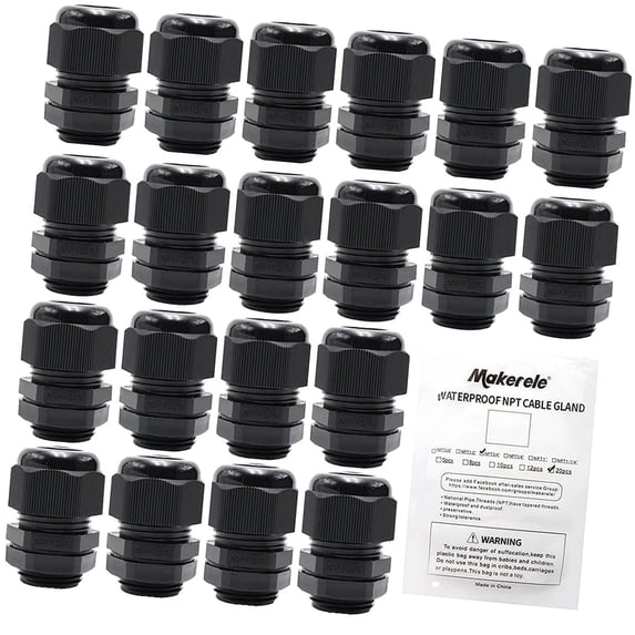 Hyjoy Nylon Cable Gland Strain IP68 Plastic Cable Gland Joints with ...