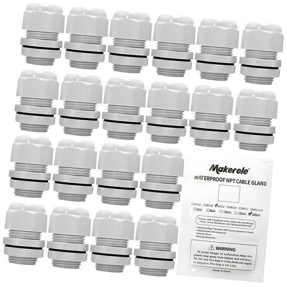 Hyjoy Nylon Cable Gland Strain IP68 Plastic Grey Cable Gland Joints ...