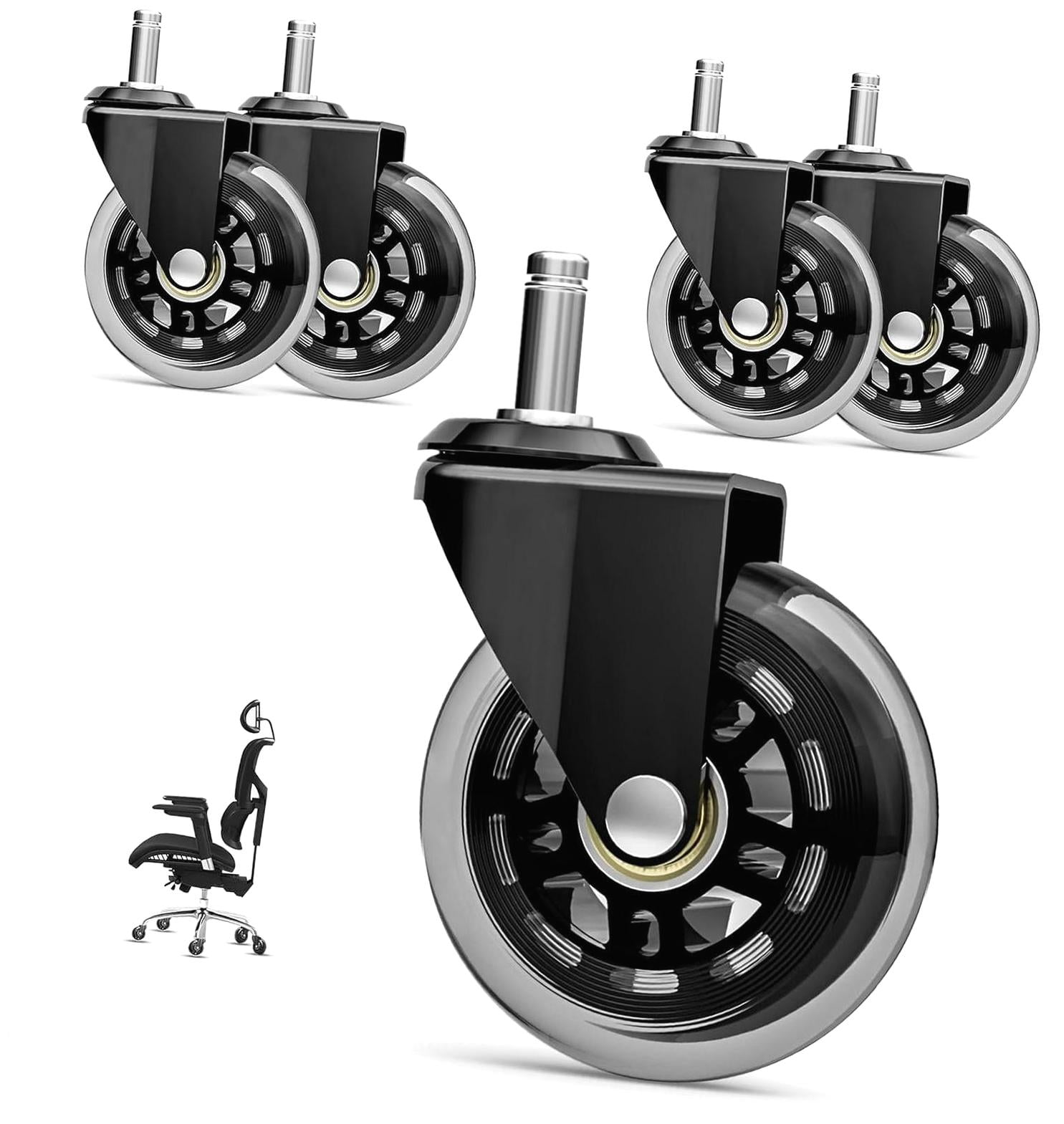 Hyjoy Office Chair Casters, Silent and Effortless Movement, Substitute ...