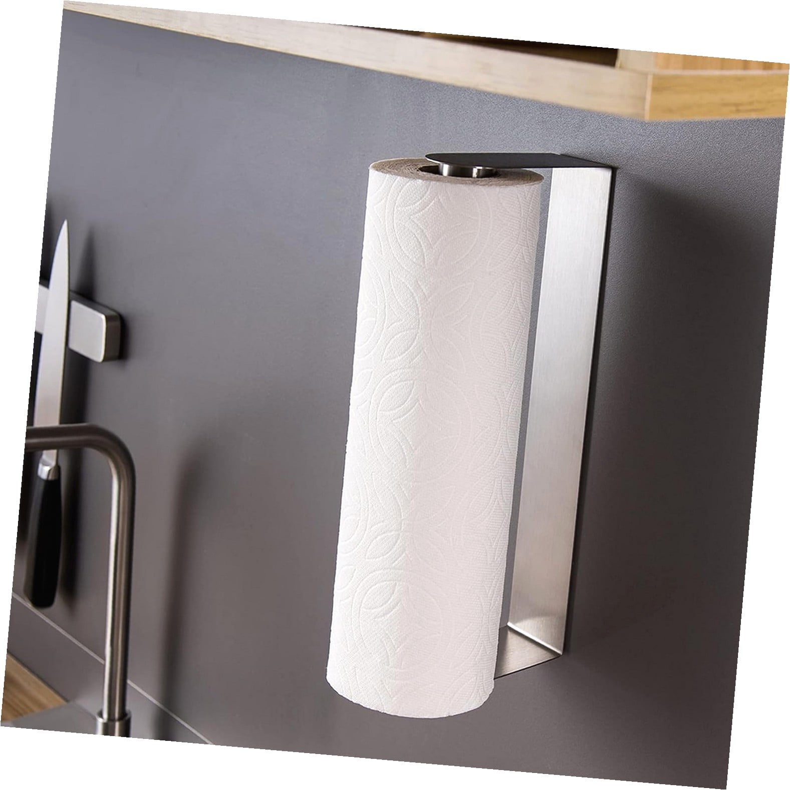 Hyjoy Paper Holder Under Cabinet Paper Dispenser (No ), Steel Wall ...