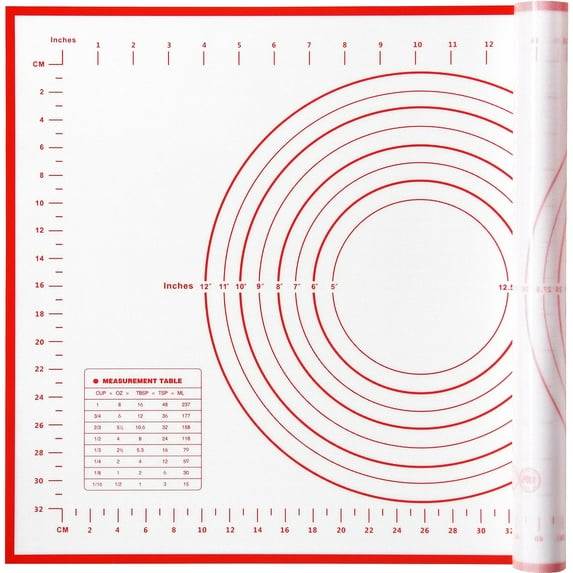 Hyjoy Pastry Mat Extra Large Mat for Rolling Dough Pie Crust and Baking ...