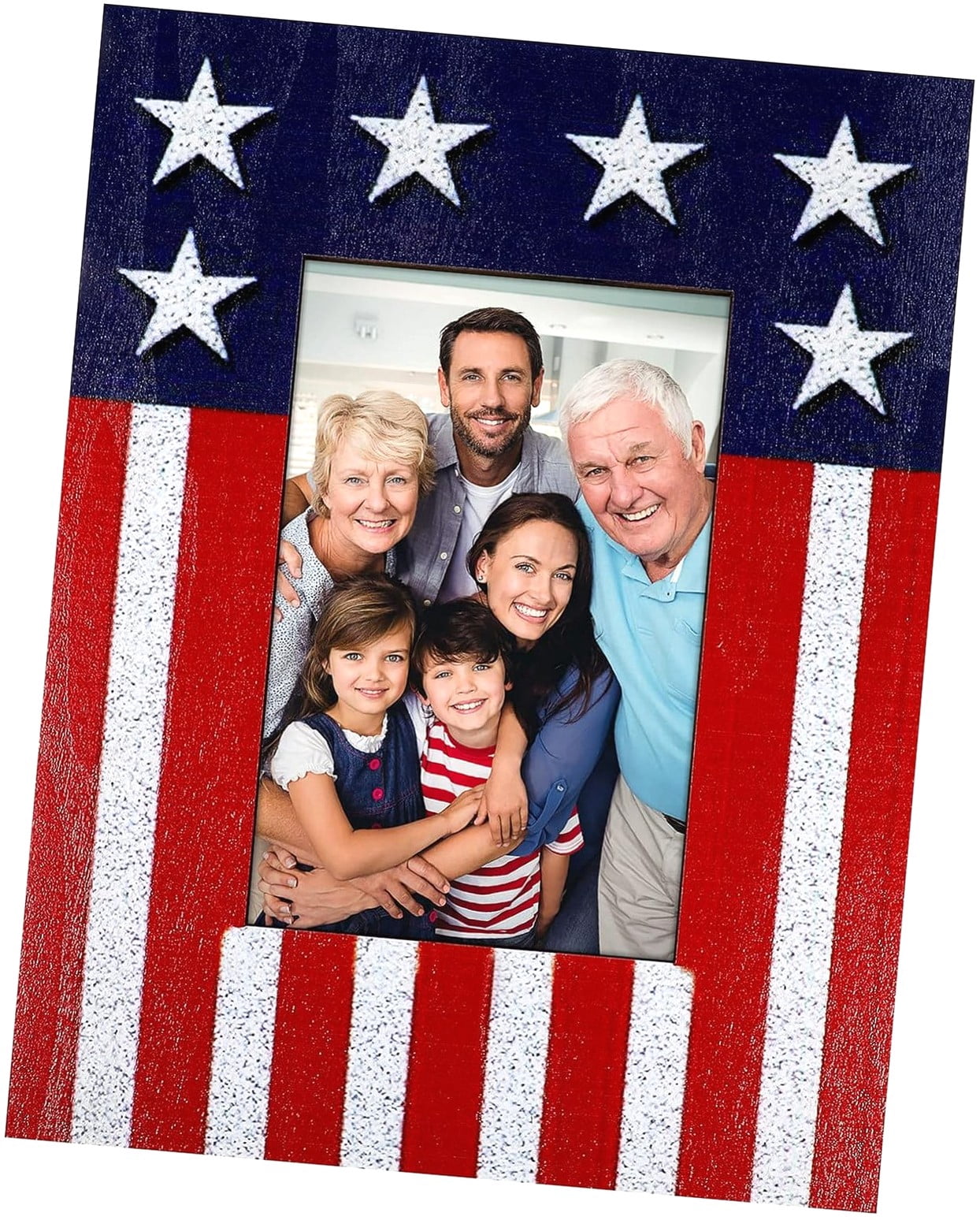 Hyjoy Picture Frame 4x6 - Wooden, Patriotic Picture Display Frame for ...