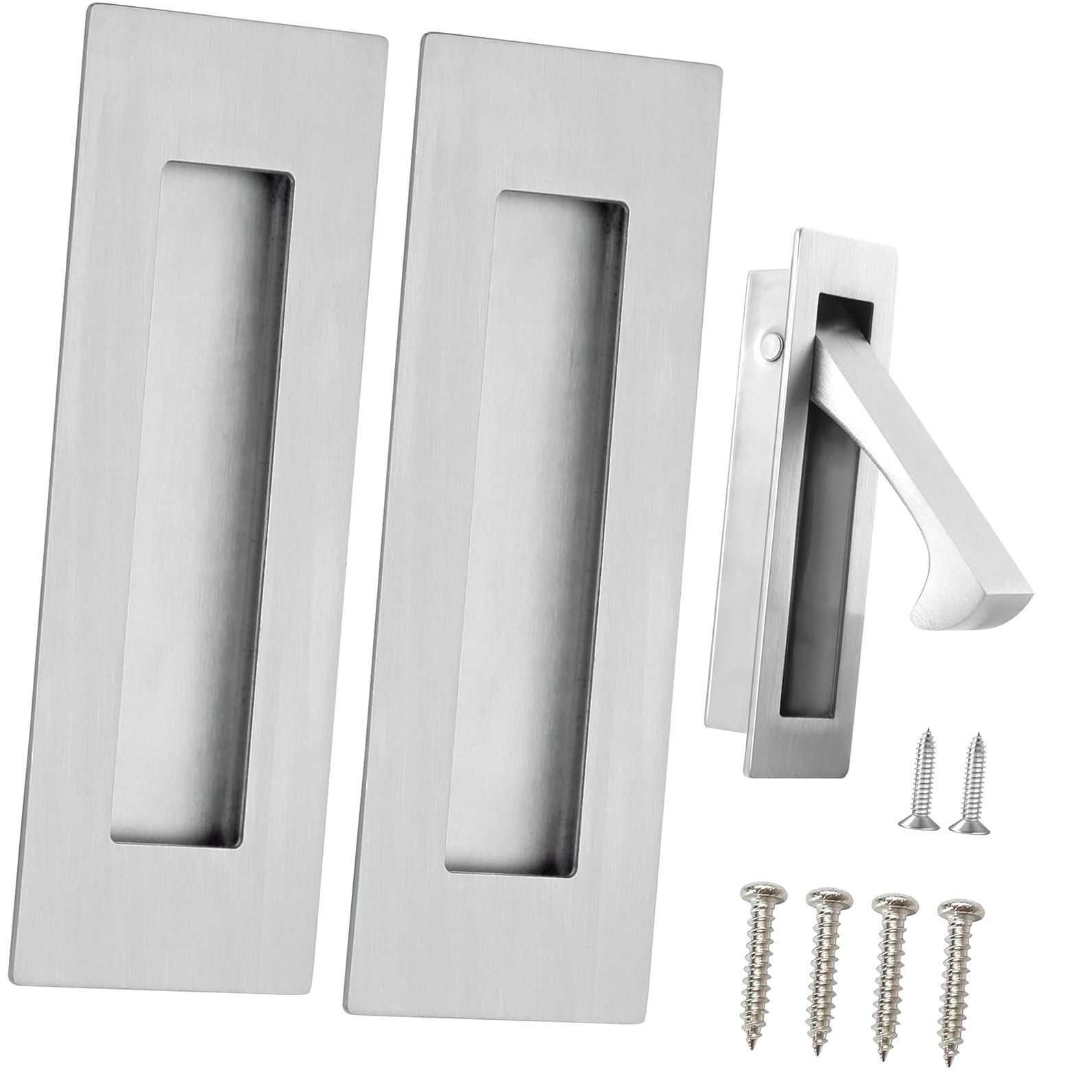 Hyjoy Pocket Door Pull and Pull Set, Steel Pocket Door Recessed Pocket ...