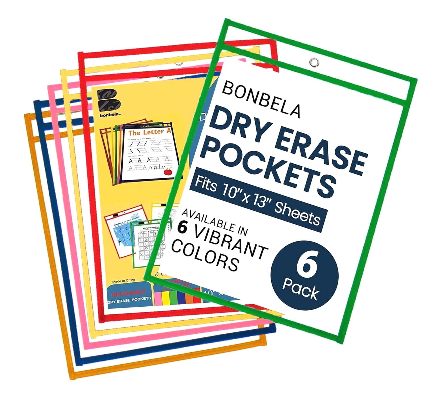 Hyjoy Pockets 6 Pack - 10 x 13 Sheets Sleeves for Work & School ...