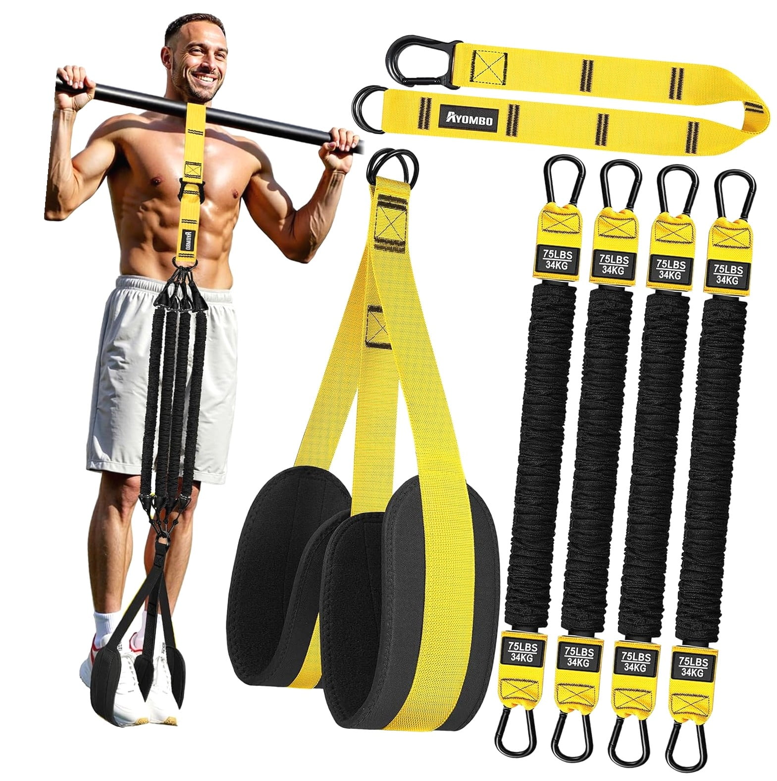 Hyjoy Pull Bands, Resistance Bands for Pull Ups, Pull Assist with 4 ...