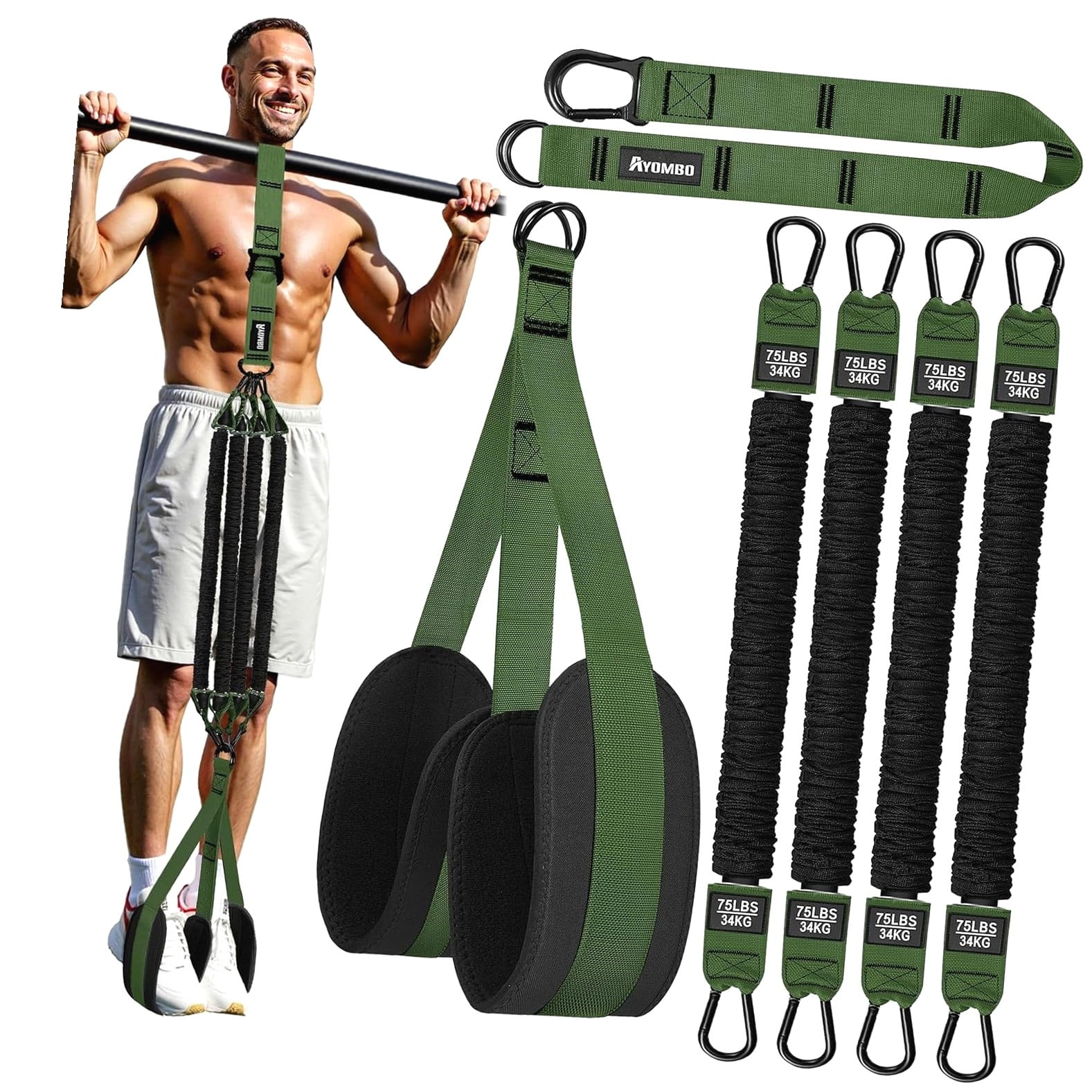 Hyjoy Pull Bands, Resistance Bands for Pull Ups, Pull Assist with 4 ...