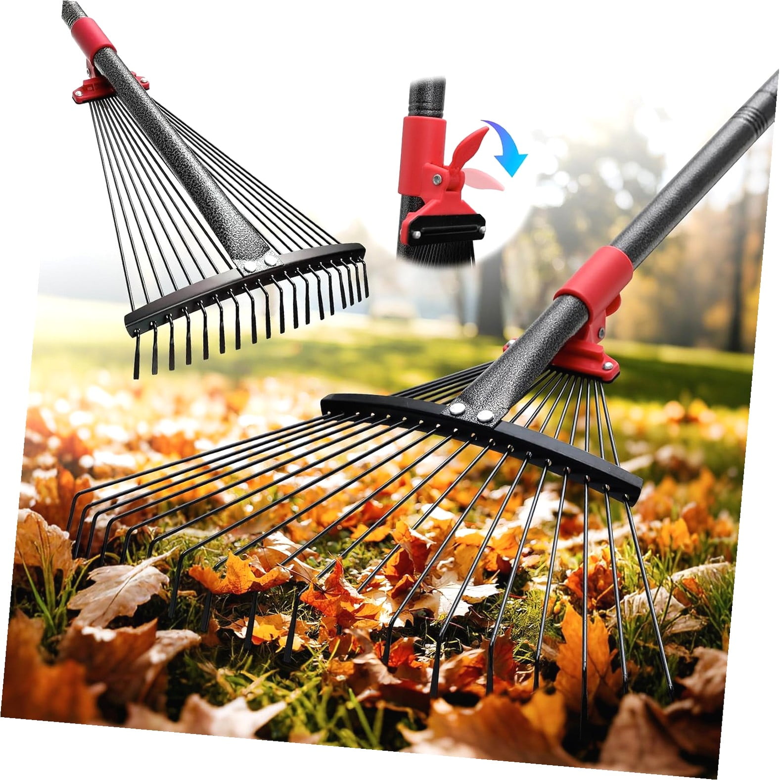 Hyjoy Rakes for Leaves 85" Roof Cleaning Rake with Extendable Steel (8 ...