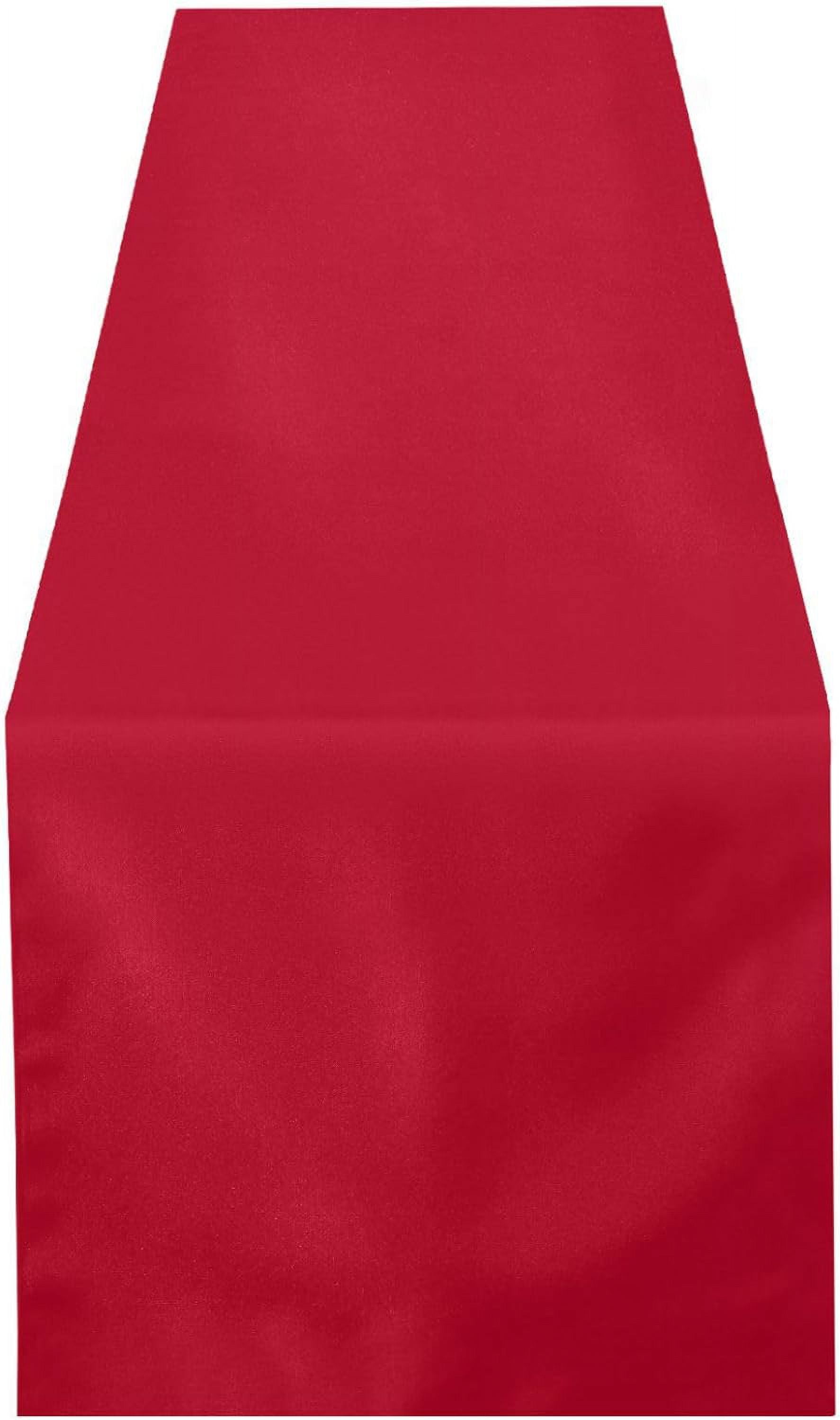 Hyjoy Red Solid Color Table Runner, Soft Wrinkle Resistant Rustic ...
