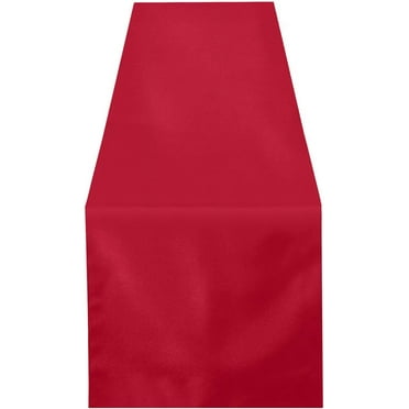 LoveMyFabric Poplin Table Runner, Solid Red Polyester Fabric, Dinner Events, Serged Edges ...