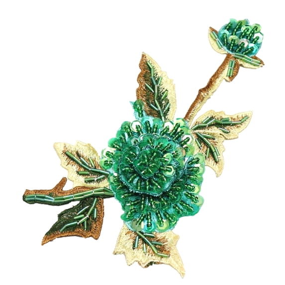 Hyjoy Rose Sequin Applique, Embroidered Patches for Dresses and Other ...