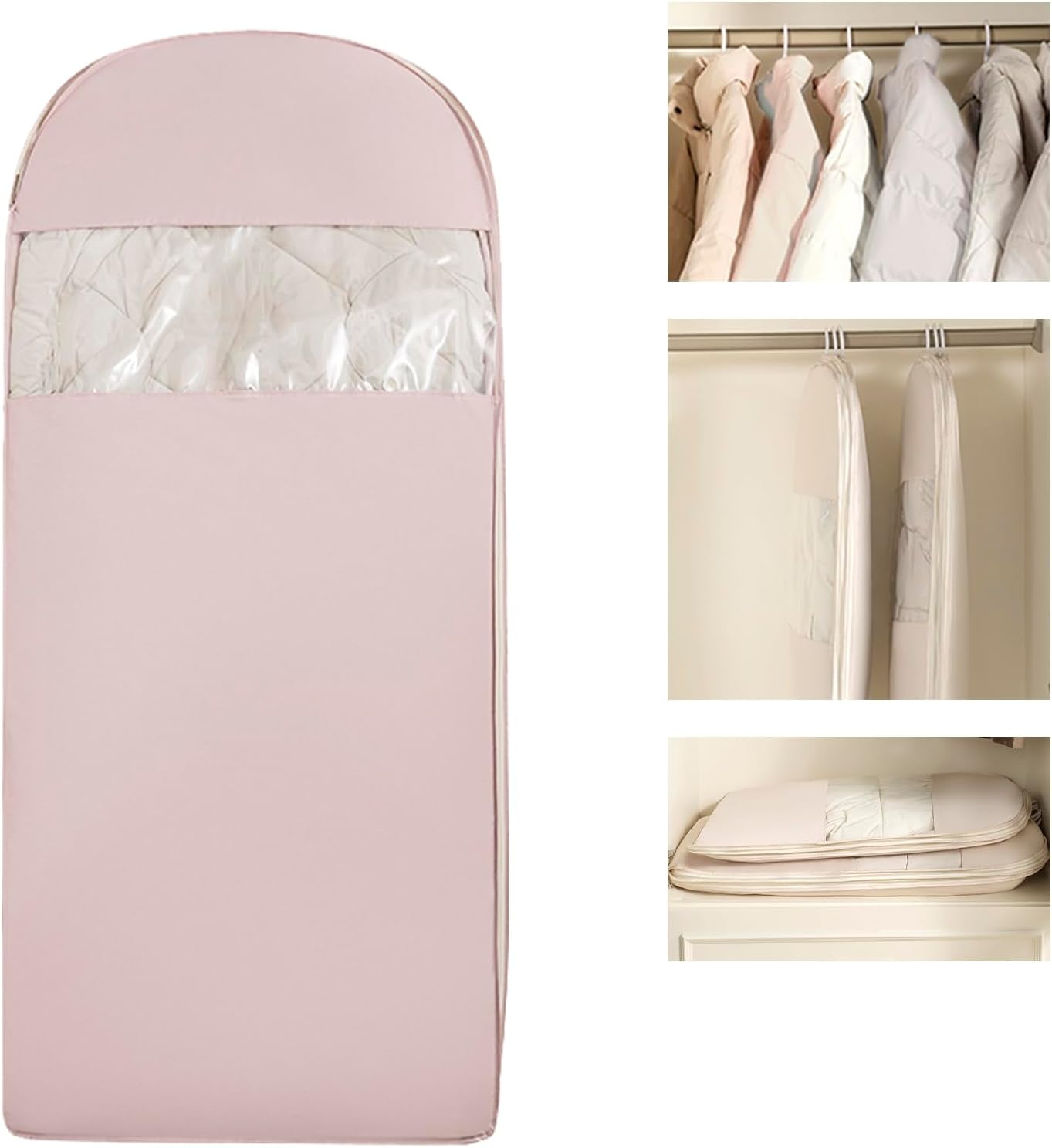 Hyjoy Saving Hangable Garment Bag with Self Compression Zipper ...