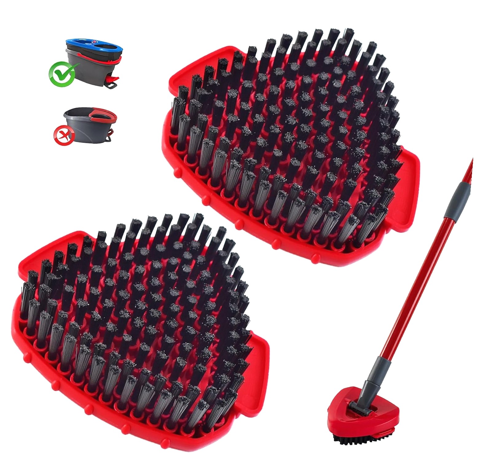 Hyjoy Scrubber Mop for EasyWring, Enhanced Scrubber for Spin Mops, Spin ...