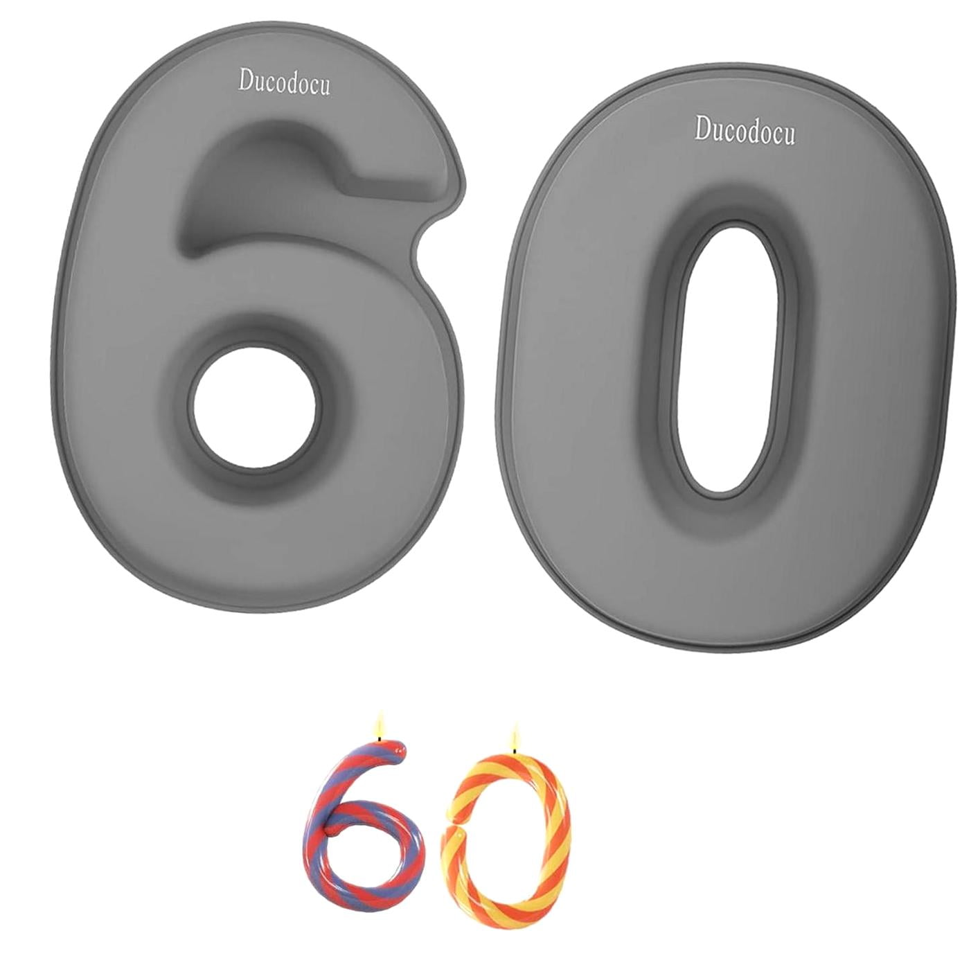 Hyjoy Silicone Number Cake Pan Large 3D Number Cake Baking Molds Cake ...