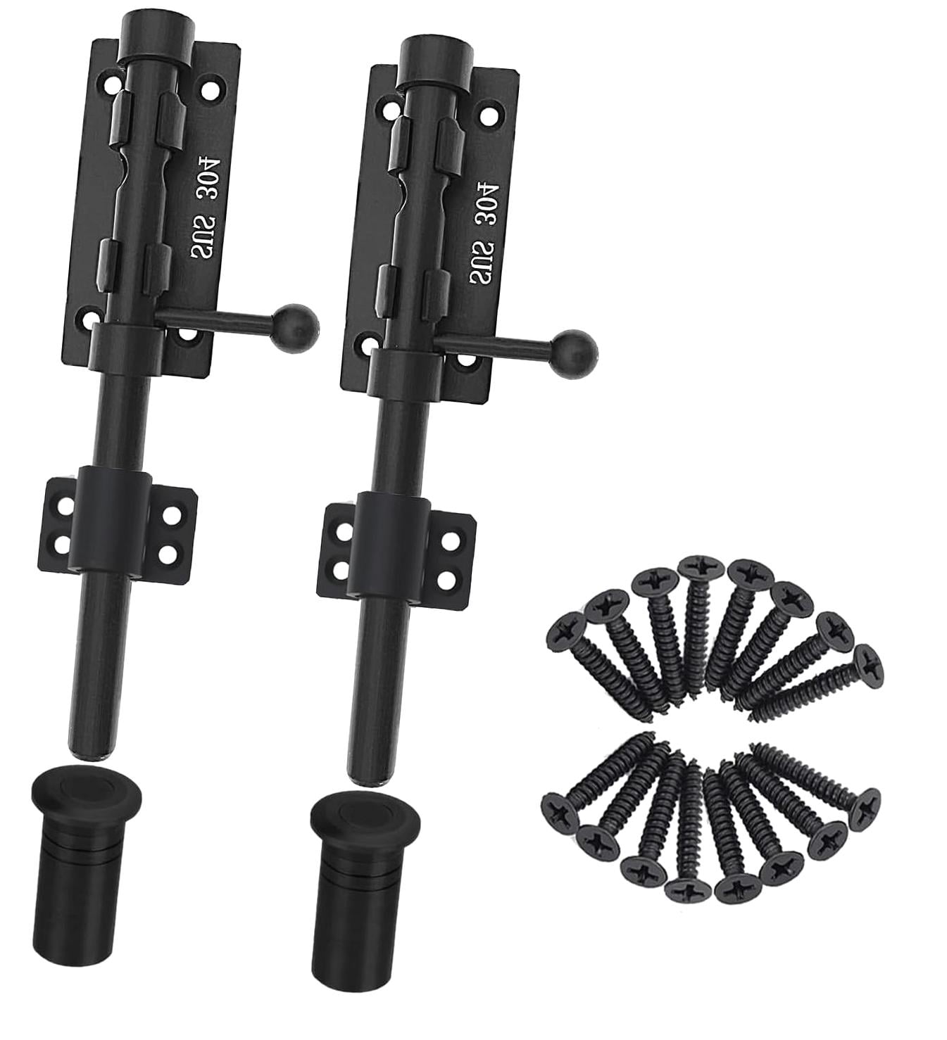 Hyjoy Slide Bolt Gate Reinforced Door Lock 304 Steel Barrel Bolt Lock ...