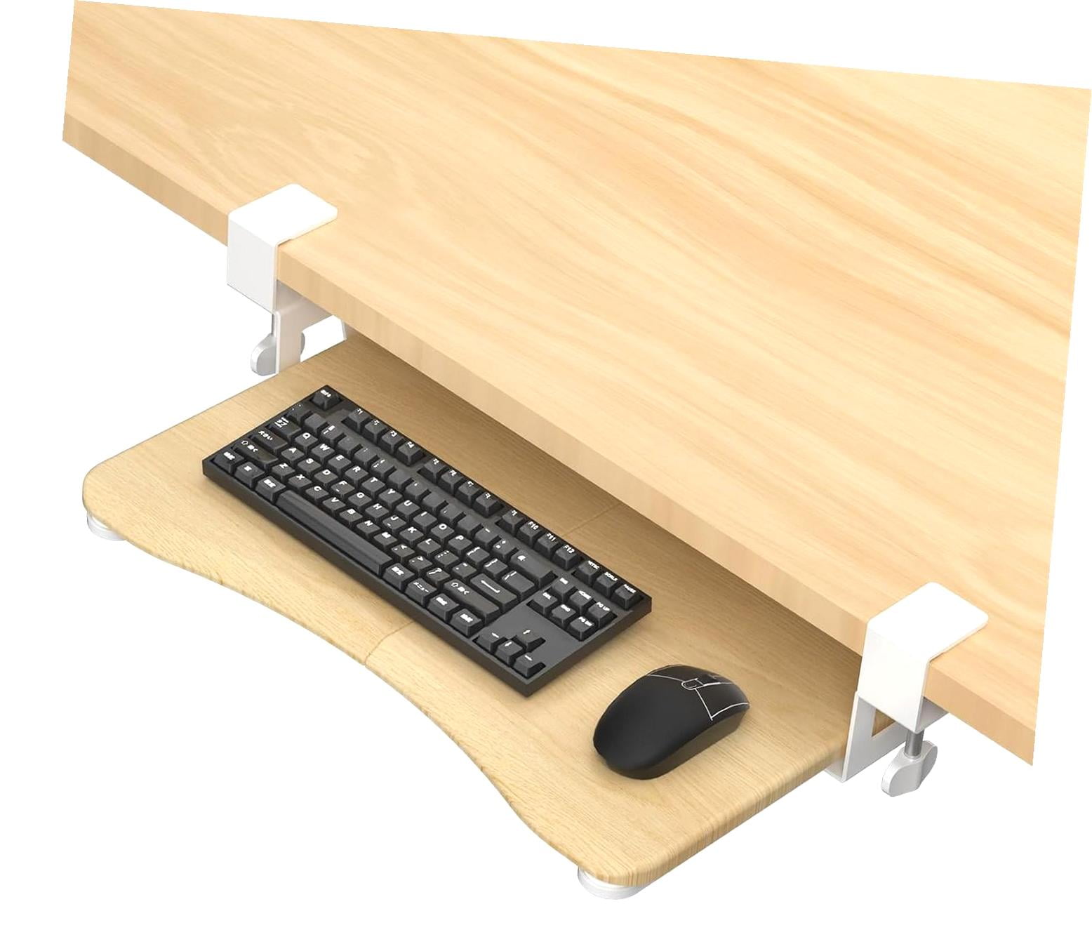 Hyjoy Small Keyboard Tray Under Desk Pull Out with C Clamp Mount for ...