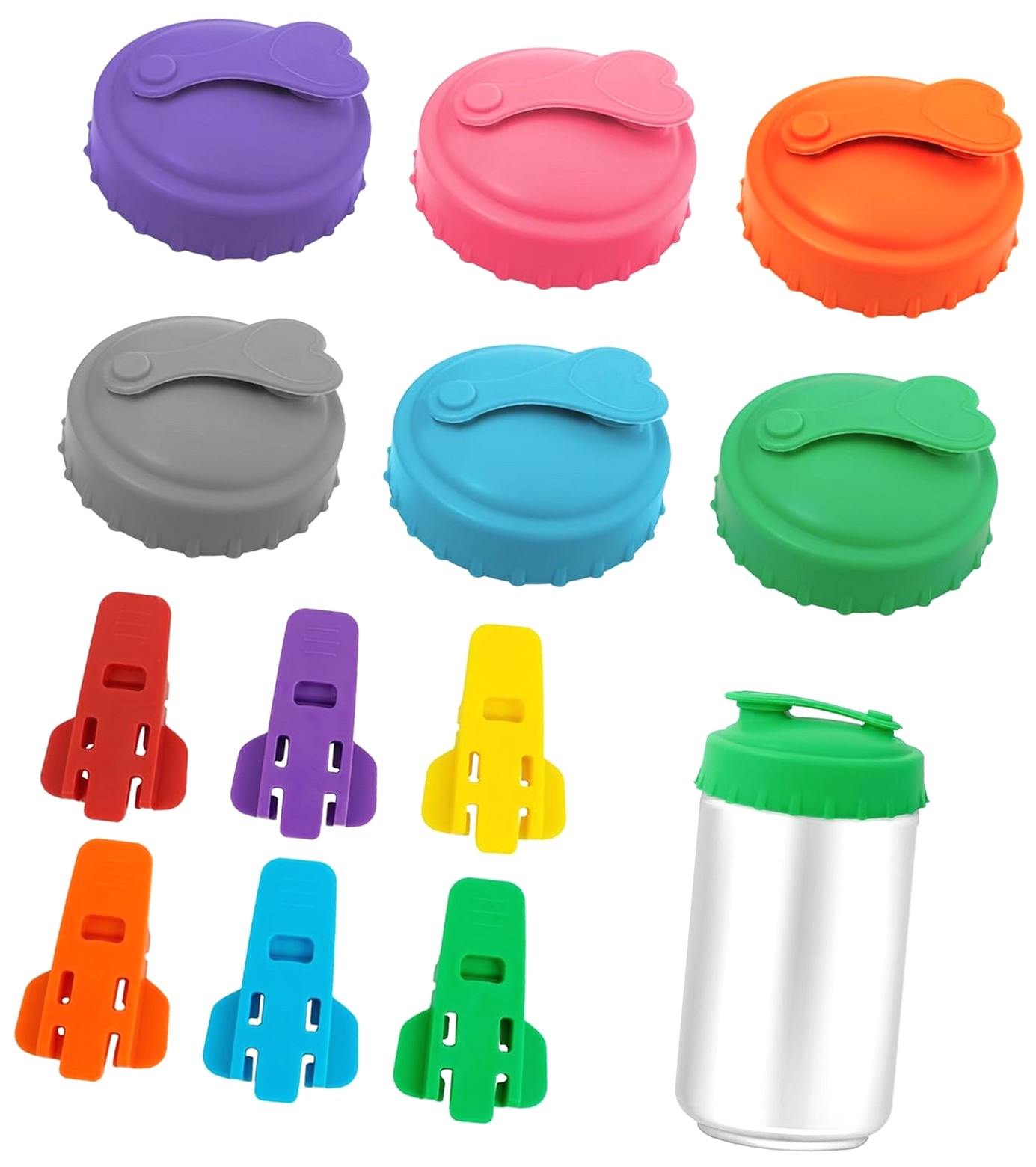 Hyjoy Soda Can Covers, 12 PCS Soda Can Covers and Manual Openers, Can ...