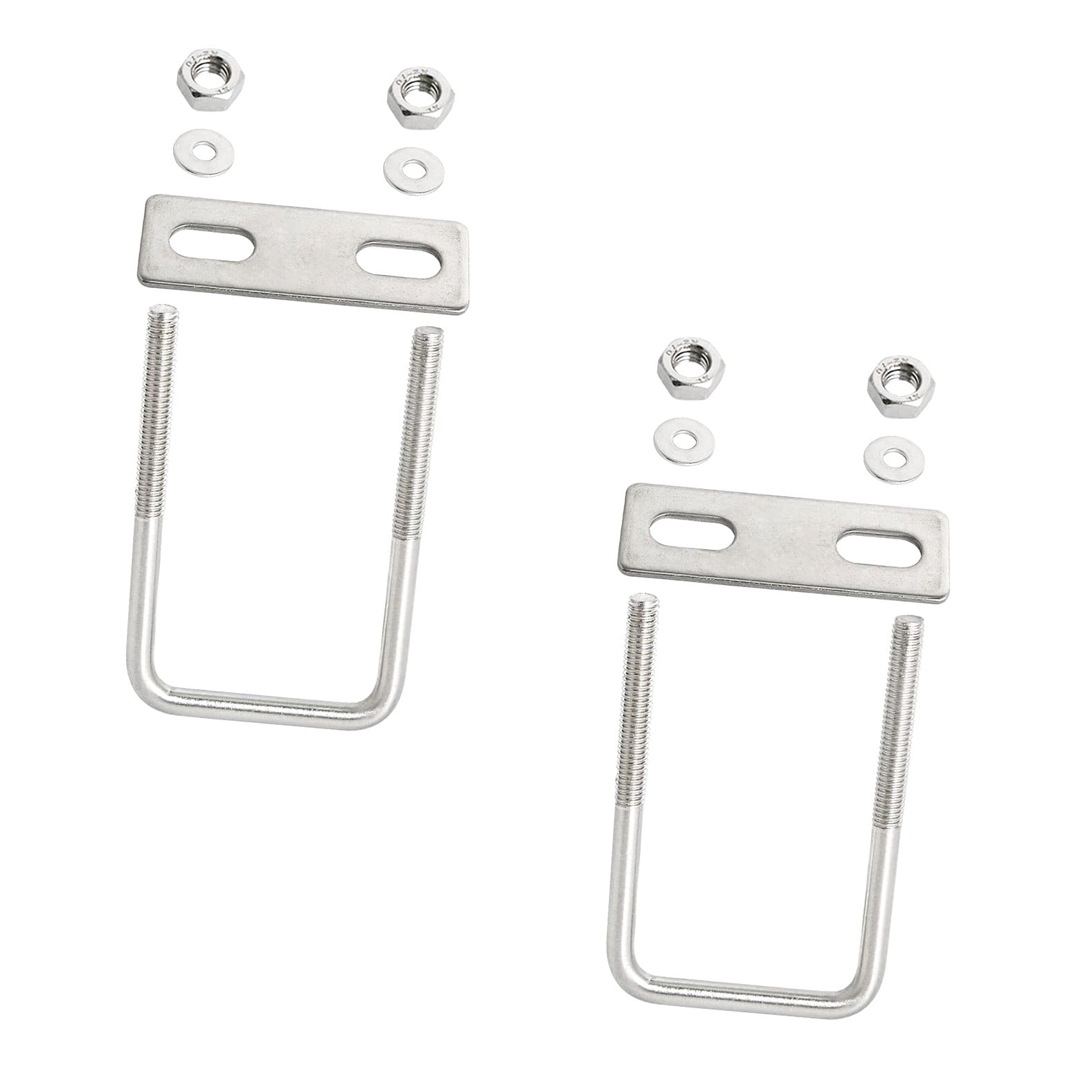 Hyjoy Square Brackets 1.77"(45mm) Inner Width Bolts Brackets 304 Steel ...