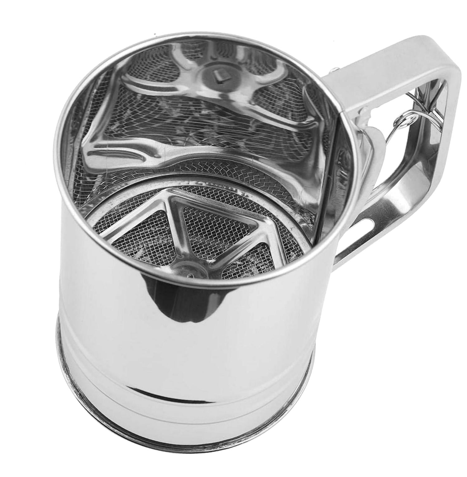 Hyjoy Stainless Steel Flour Sifter for Baking, 3 Cup Baking Sieve Cup ...
