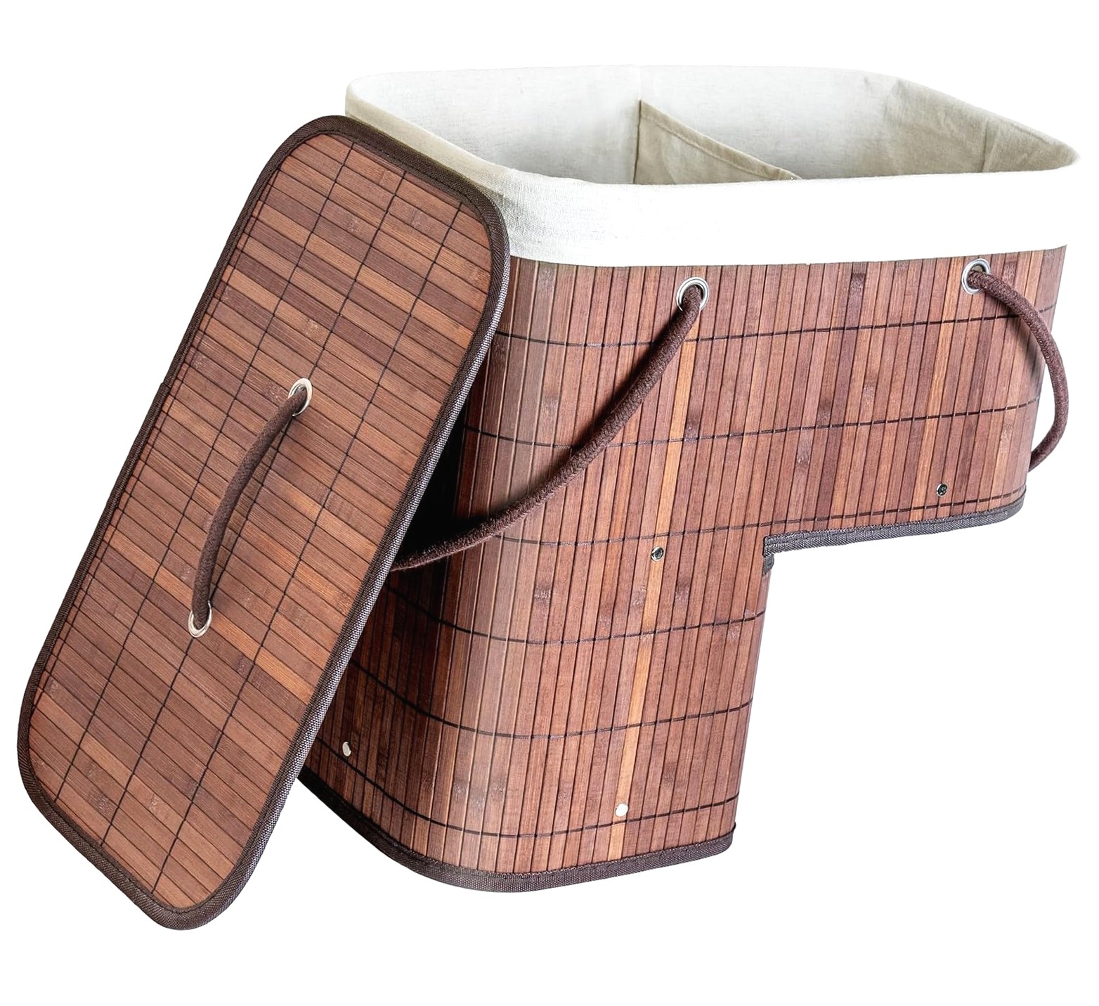 Hyjoy Stair Basket with Lid Handle – Staircase Storage Basket for ...