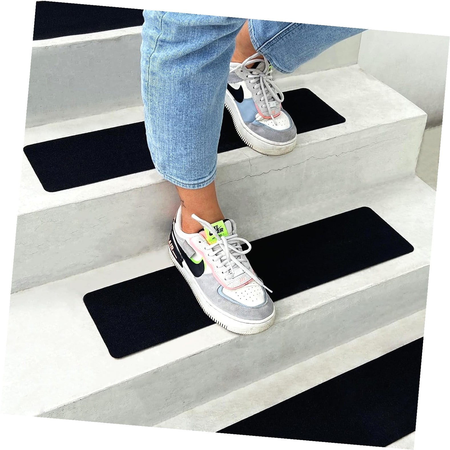 Hyjoy Stair Treads Tape 15-Pack Pre-Cut 6"x24" for Wooden Steps ...