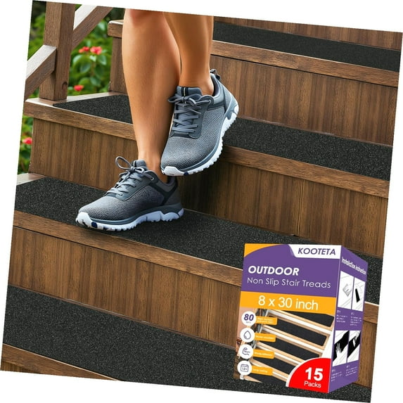 Hyjoy Stair Treads for Wooden Steps, 15 Pack 30" 8" Strips Adhesive for ...