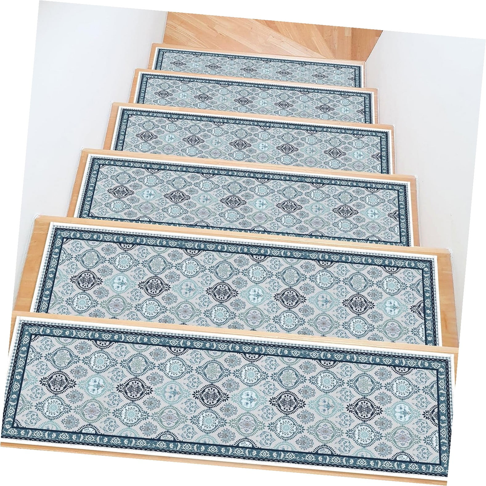 Hyjoy Stair Treads for Wooden Steps 15 Pack, Moroccan Trellis Stair ...