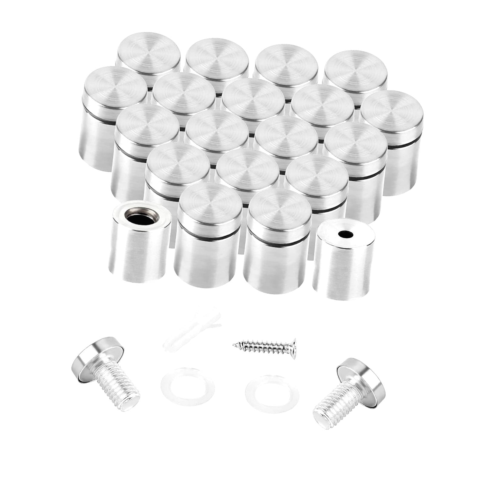 Hyjoy Standoff Screws for Acrylic 3/4 1 inch Steel Wall Sign Silver ...
