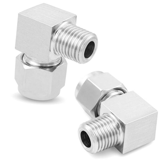 Hyjoy Steel 304 Compression Tube 90 Degree Male Elbow Adapter Connector ...