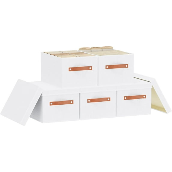 Hyjoy Storage Bins, 7.1 9.1 13 Inch Clothes Boxes for Shelves with ...