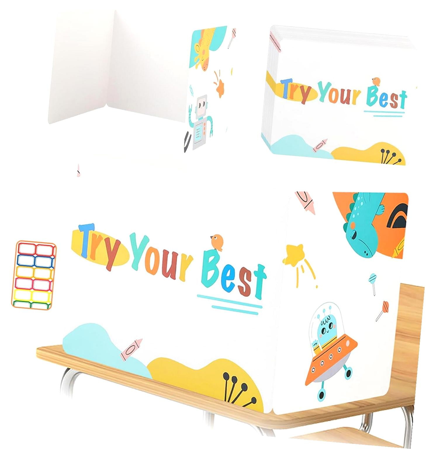 Hyjoy Student Privacy Screens, Desk Partitions for Students, Cardboard ...