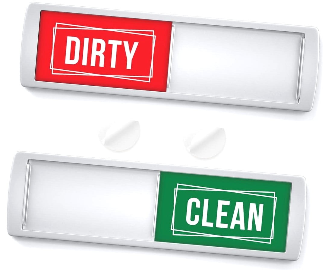 Hyjoy Stylish Dishwasher Clean Dirty Sign 2 by 7 Inch Clean Dirty ...