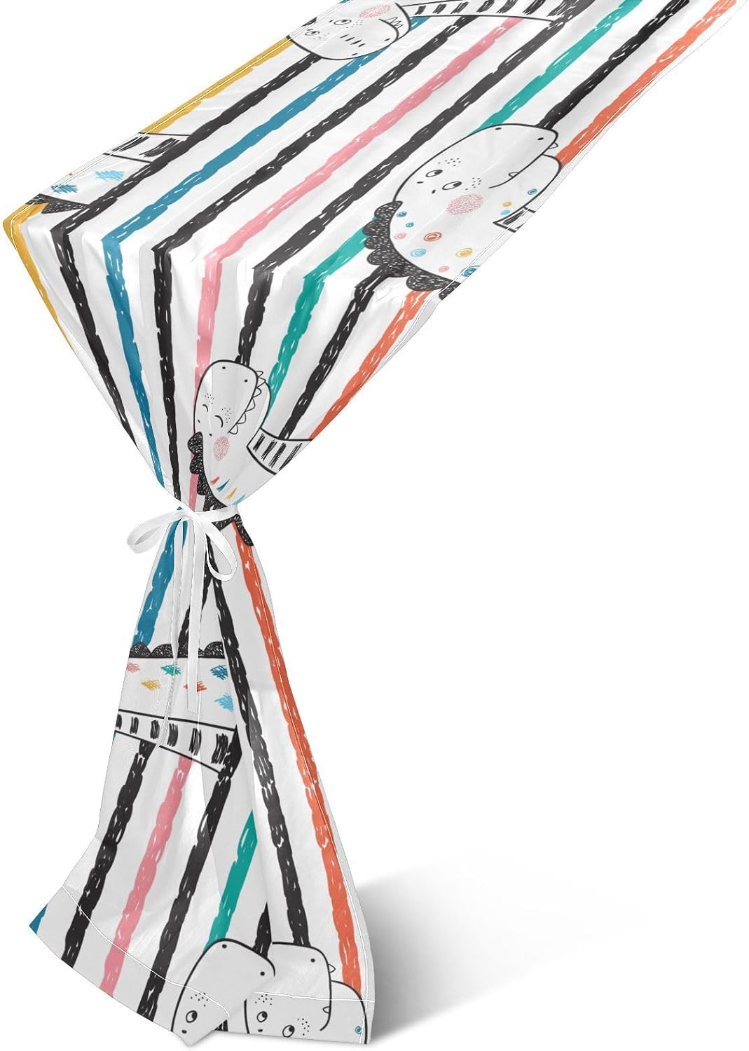 Hyjoy Table Runner Cartoon Cute Dinosaurs Machine Washable Non-Slip ...