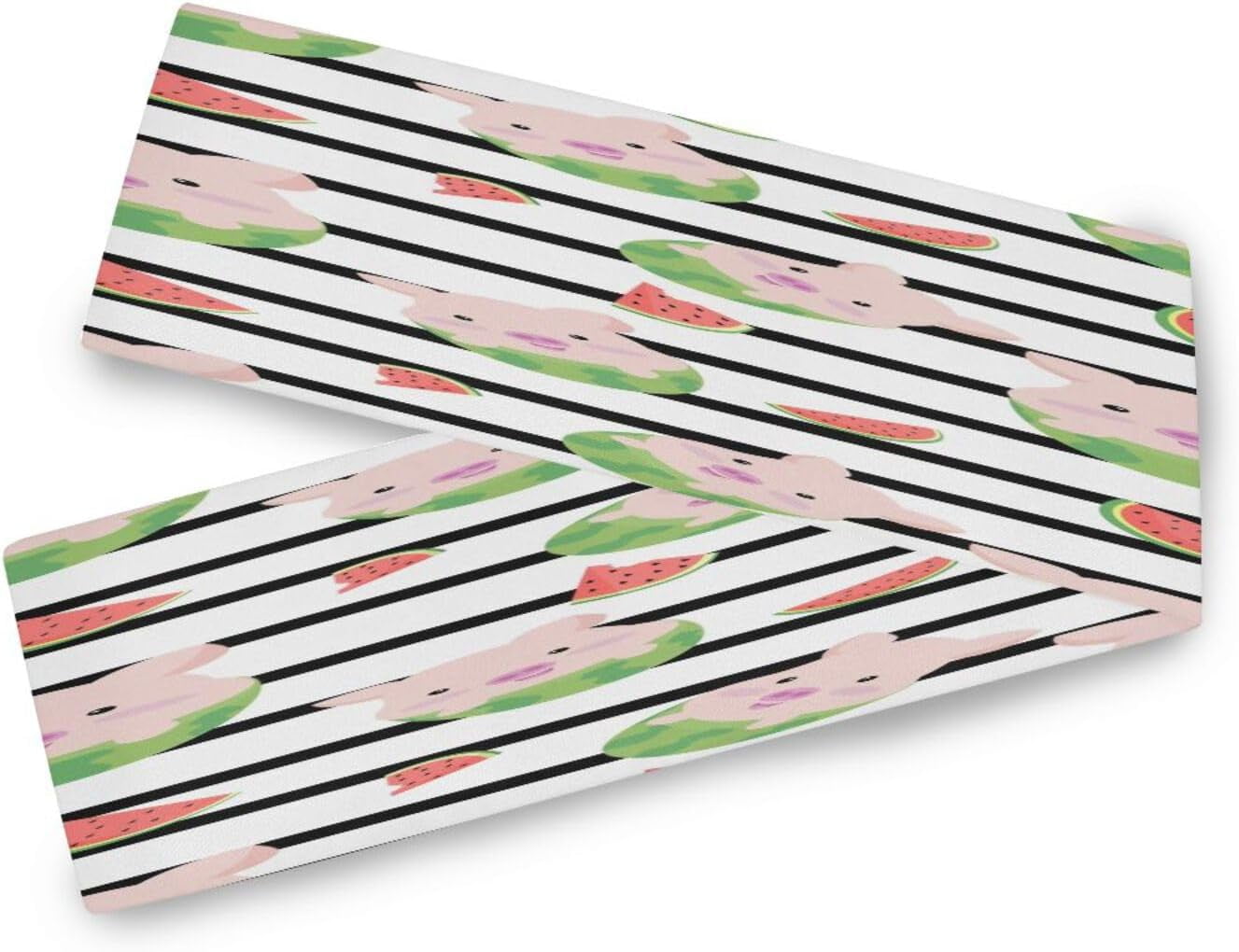 Hyjoy Table Runner Cute Pig Machine Washable Non-Slip Farmhouse Table ...