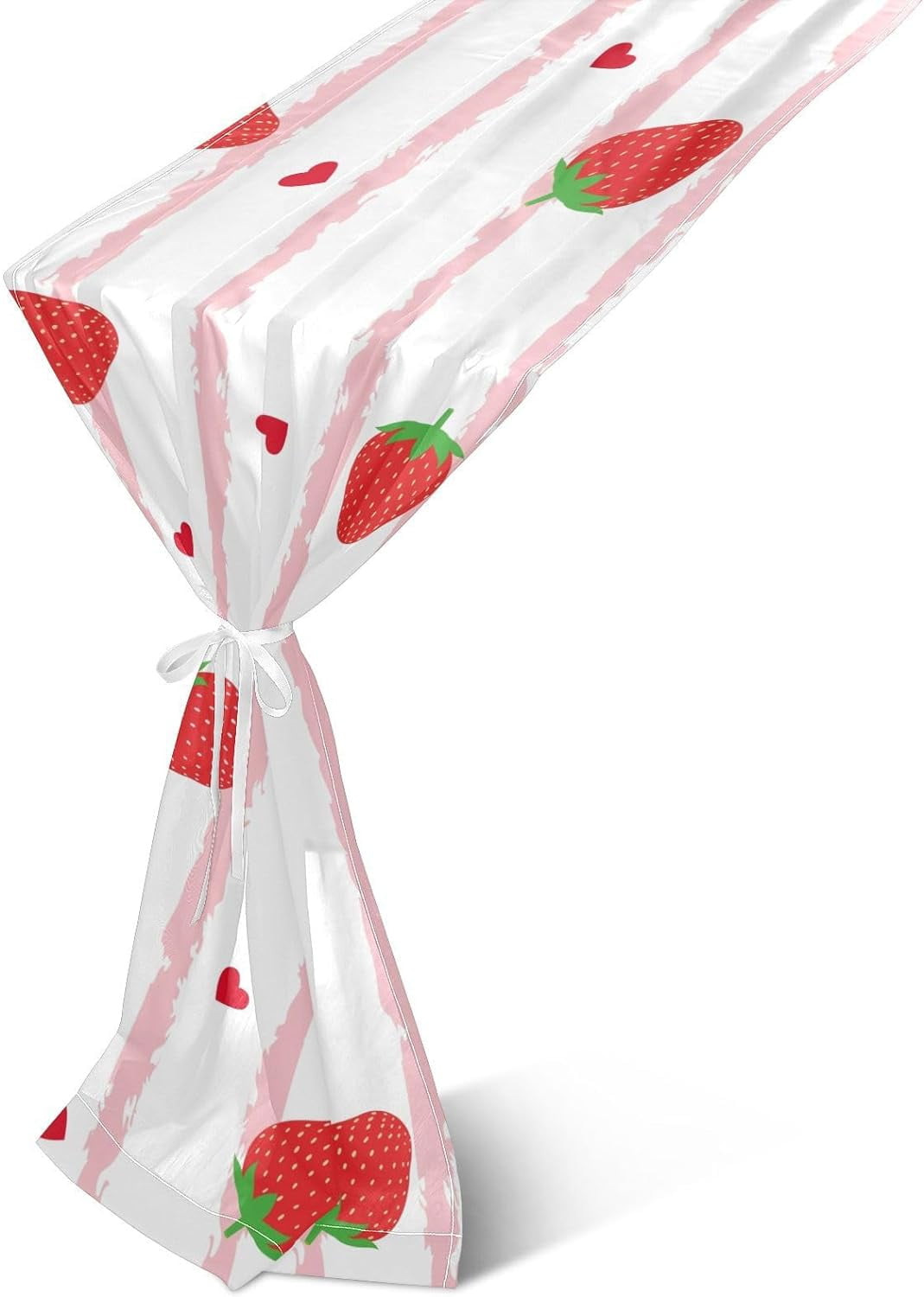Hyjoy Table Runner Cute Strawberry Machine Washable Non-Slip Farmhouse ...