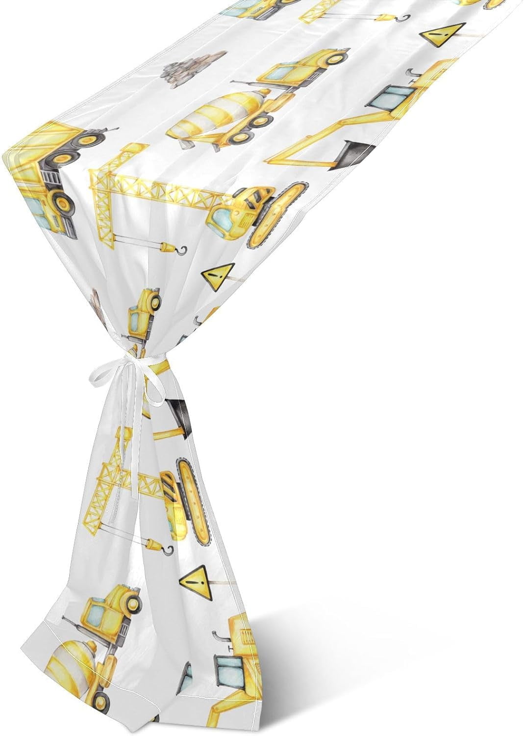 Hyjoy Table Runner Cute Truck Excavator Machine Washable Non-Slip ...