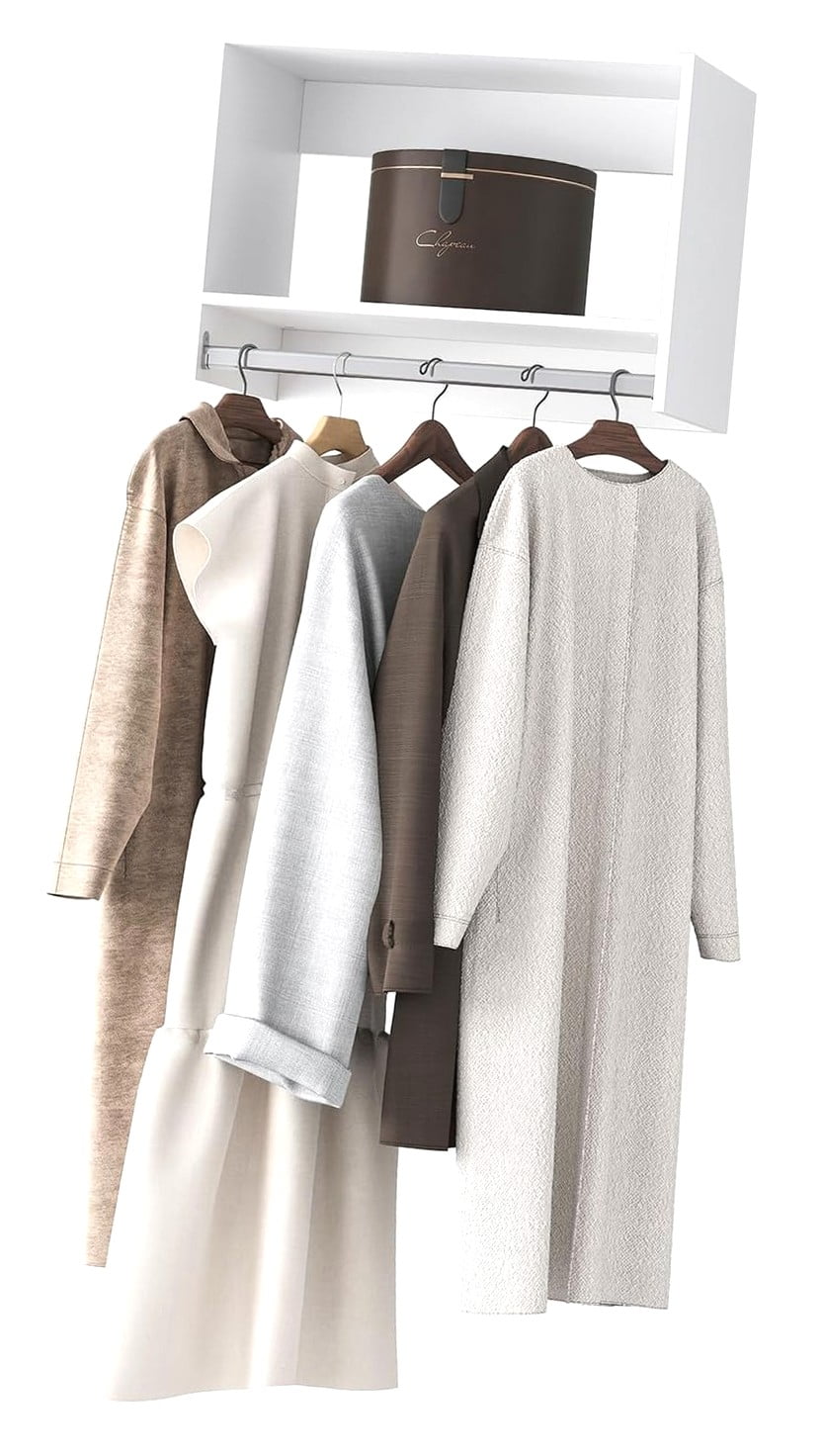 Hyjoy Tall Hanging Closet Unit, Modular Closet, Wood Closet Organizer ...