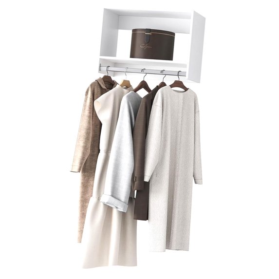 Hyjoy Tall Hanging Closet Unit, Modular Closet, Wood Closet Organizer ...